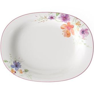 Villeroy & Boch Mariefleur Basic Plat, 34 cm, Porcelaine Premium, Blanc/Multicolore