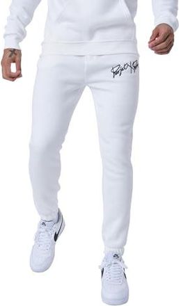 Project X Paris Bas de Jogging Basic Full Logo Broderie Blanc L