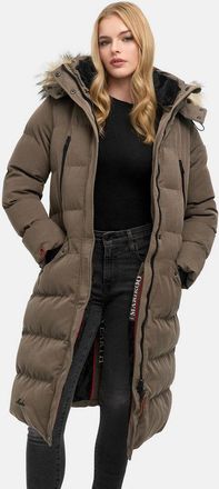 Marikoo Schneejacke Marikoo Schneesternchen Damen Winter Steppjacke B890 langer Parka mit abnehmbarer Kapuze