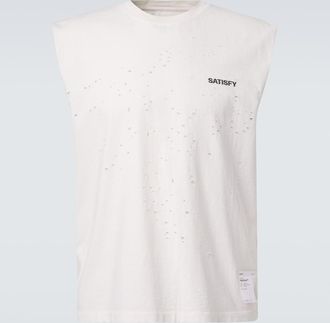 SATISFY Top en coton &agrave; effet us&eacute;