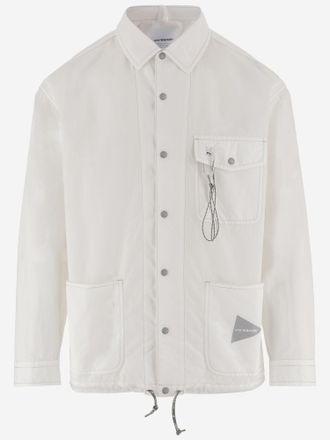 And Wander Mens Jacket Cotton-Blend White