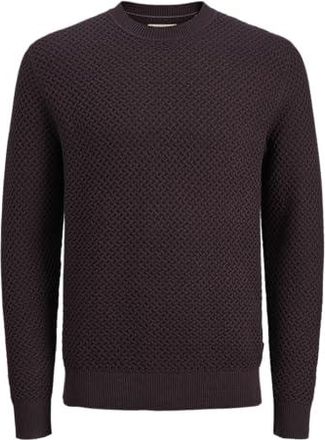 Jack & Jones Jprblubarkley Knit Crew Neck Ch, Marron, L Homme
