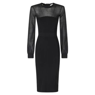 Elisabetta Franchi Strickkleid mit 3D-Effekten - - Dresses - Damen - Schwarzk - XS