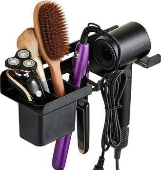 Generic Haarwerkzeug Organizer Wandhalterung,Antirutsch Lockenstab St&auml;nder,Aufbewahrungsorganizer F&uuml;r Haarstyling Werkzeuge Und Zubeh&ouml;r - F&uuml;r Haarb&uuml;rste Kamm 