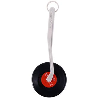 Cabilock Pizzaschneider Vinyl Schallplatten Design Pizzarad mit Ergonomischem Griff Robustes K&uuml;chenzubeh&ouml;r Vielseitig f&uuml;r Pizza und Backteig Praktische Tragesc