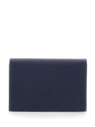 Valentino Garavani Mens Card Holder Vlogo Black Grained Leather Accessory