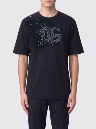 Dolce & Gabbana T-shirt en coton &agrave; col rond avec monogramme DG
