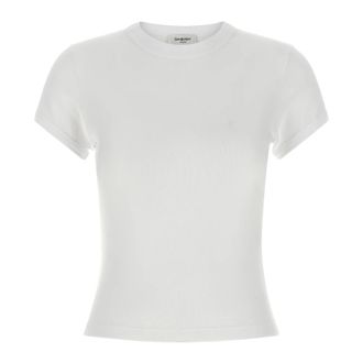 Saint Laurent Cassandre T-shirt - - Tops - Damen - Wei&szlig; - M
