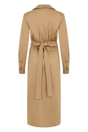 Max Mara Womens Midi Dress Cotton Desert