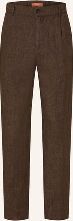 Cruna Cruna Leinenhose Extra Slim Fit braun
