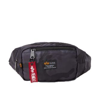 Alpha Industries Alpha Industries, Unisex Crew Waist Bag Camo, Black Camo, One Size