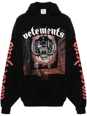 VETEMENTS hoodie &agrave; logo appliqu&eacute; - Noir