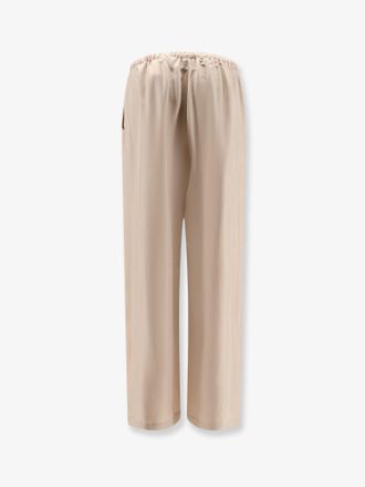 Alysi Womens Silk Trousers Beige