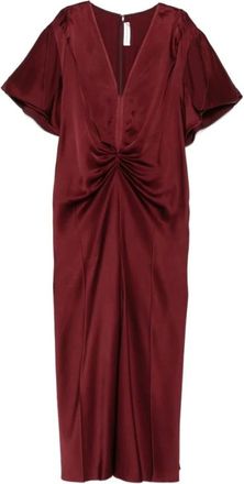 Victoria Beckham Femme, Robes, Rouge, Taille: 42 FR Midi Robes