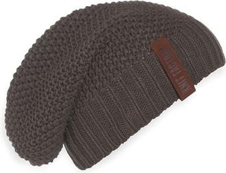 Knit Factory Bonnet Coco - Bonnet Femme et Homme - Beanie Hiver - Bonnet Chaud - Bonnet tricot&eacute; - Taupe - One Size - 30% Laine, 70% Acrylique
