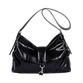 Generic Sac &agrave; bandouli&egrave;re polyvalent en cuir synth&eacute;tique de couleur unie, sac &agrave; bandouli&egrave;re r&eacute;tro, grande capacit&eacute;, sac &agrave; bandouli&egrave;re &eacute;l&eacute;gant, sac de soir&eacute;e s