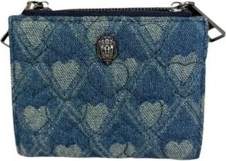 Kurt Geiger Femme, Accessoires, Bleu, Taille: ONE Size Mini Porte-Monnaie Kensington