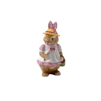 Villeroy & Boch Bunny Tales Grande Figurine Anna, 10,5 x 11 x 22 cm, Rose/Marron