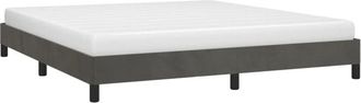 vidaXL Bettgestell ohne Matratze Dunkelgrau 180x200 cm Samt Vidaxl