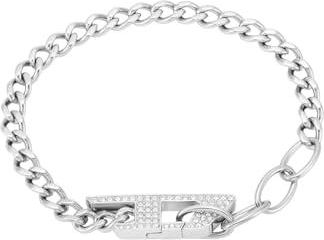 Diesel Bracelet homme en acier inoxydable avec fermoir mousqueton