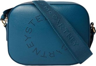 Stella McCartney Femme, Sacs, Bleu, Taille: ONE Size Logo Camera Crossbody Bag