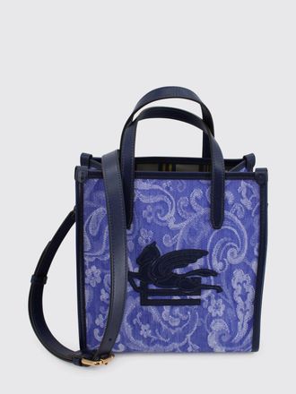 Etro Sac &agrave; main en coton &agrave; imprim&eacute; Paisley avec d&eacute;tails en cuir