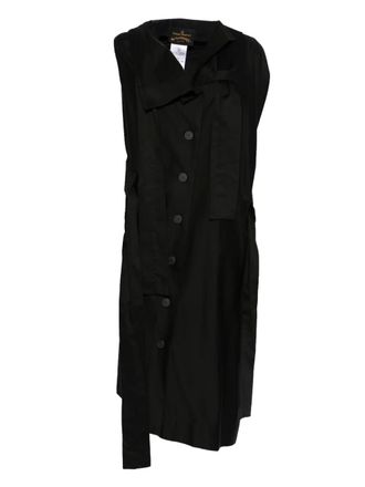 Vivienne Westwood robe drapée à boutons décoratifs (2016) - Noir