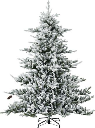 HOMCOM Weihnachtsbaum 180 cm K&uuml;nstlicher Tannenbaum mit Kunstschnee, Kunsttanne mit 1471 Astspitzen, Standfu&szlig; f&uuml;r Weihnachtsfest, Indoor, Gr&uuml;n