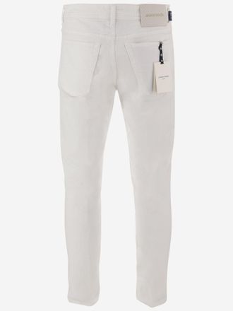 Jacob Cohen Mens Trousers Washed Natural - Cotton