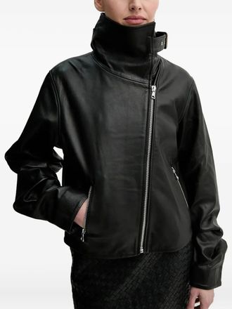 Won Hundred veste en cuir à taille ceinturée - Noir