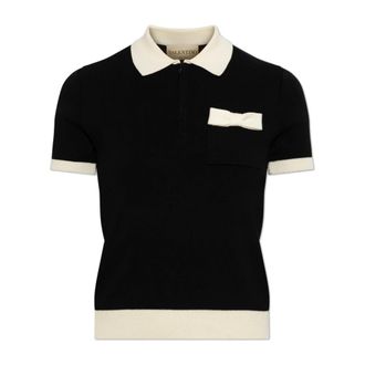 Valentino Garavani Polo-Shirt mit Tasche - - Tops - Damen - Schwarzk - XS