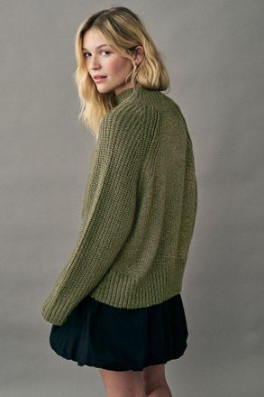 Next Stehkragenpullover Glitzernder Strickpullover mit Stehkragen (1-tlg)