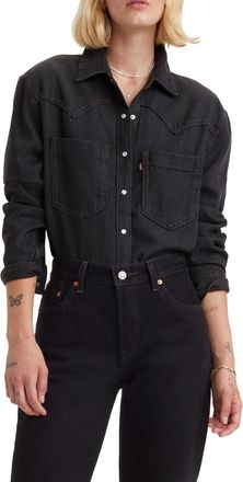 Levi's Damen Teodora Western Hemd mit Button-Down-Kragen, Dark Ages 2, M