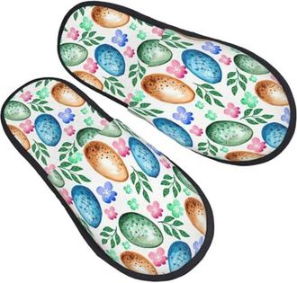 Generic Fourrure Pantoufles OEufs De P&acirc;ques Peluche Hiver Pantoufles Doux Chaussons Pour Int&eacute;rieur Camping Invit&eacute; M
