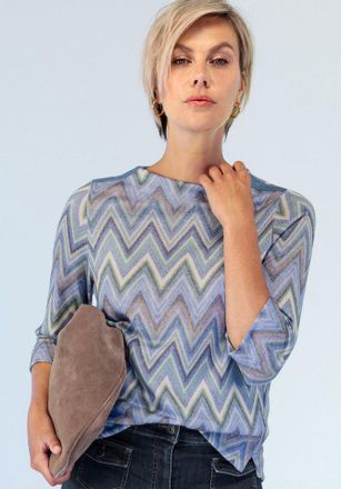 bianca Print-Shirt KYLIN in cooler, matt gl&auml;nzender Strickqualit&auml;t
