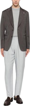 Eleventy Homme, Pantalons, Bleu, Taille: XL Pleated Pantalons