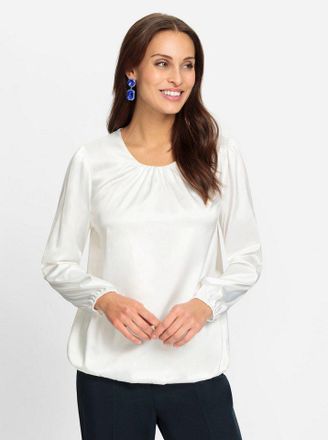 Witt Klassische Bluse Satin-Bluse Langarm