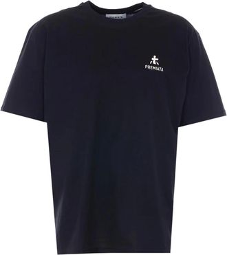 Premiata Homme, Tops, Noir, Taille: XL Logo T-shirt ras du cou