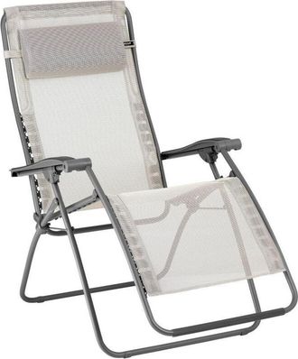 Lafuma Mobilier Lafuma Mobilier - Fauteuil Relax Jardin - Chaise Longue Z&eacute;ro Gravit&eacute; - Rsxa Clip - Batyline Iso - Beige Seigle