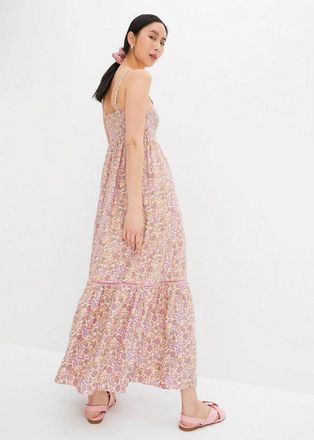 Bonprix Maxikleid gemustert, aus Viskose, Regular Fit, &auml;rmellos