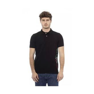 Baldinini Homme, Tops, Noir, Taille: 2XL Polo Homme en Coton Noir Trend