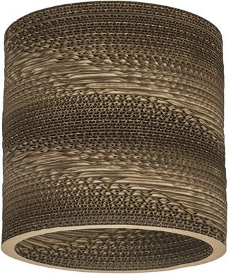 Osram Lampe &agrave; poser Decor Cardboard Cylinder marron en carton ondul&eacute;, E27, 250 mm de diam&egrave;tre, abat-jour en mat&eacute;riau recycl&eacute;, durable gr&acirc;ce &agrave; sa source