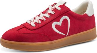 Marco Tozzi Marco Tozzi Damen Sneaker weiches Feel Me Wechselfu&szlig;bett weiches Innenfutter Modisch, rot (Cherry), 42 EU