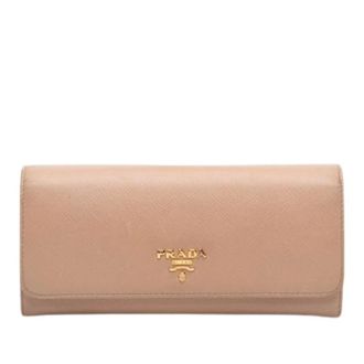 Prada Portefeuille Long Pre-owned - Femme - Pre-owned - Beige - Taille: ONE Size
