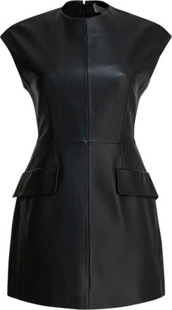 Sportmax Femme, Robes, Noir, Taille: 40 FR Tefrite Leather Dress
