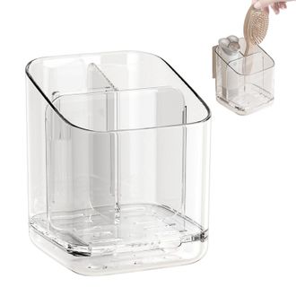 Generico Zahnb&uuml;rsten-Organizer f&uuml;r Badezimmer: Wandhalterung f&uuml;r elektrische Zahnb&uuml;rsten mit starkem Klebstoff, kompakter, wasserdichter St&auml;nder, einfaches Zub