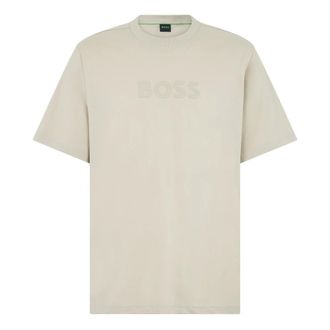 HUGO BOSS Homme, Tops, Beige, Taille: S T-shirt en coton avec logo