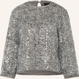 s.Oliver Black Label S.Oliver Black Label Blusenshirt Mit Pailletten grau