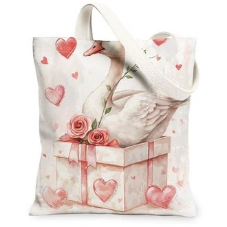 Generic Sac fourre-tout en toile doie pour faire du shopping 33 x 38,1 cm, cadeau amusant pour la Saint-Valentin, sac d&eacute;picerie r&eacute;utilisable pour femme, motif