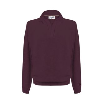 MC2 Saint Barth Polo Manches Longues en Maille - Homme - Tops - Violet - Taille: L